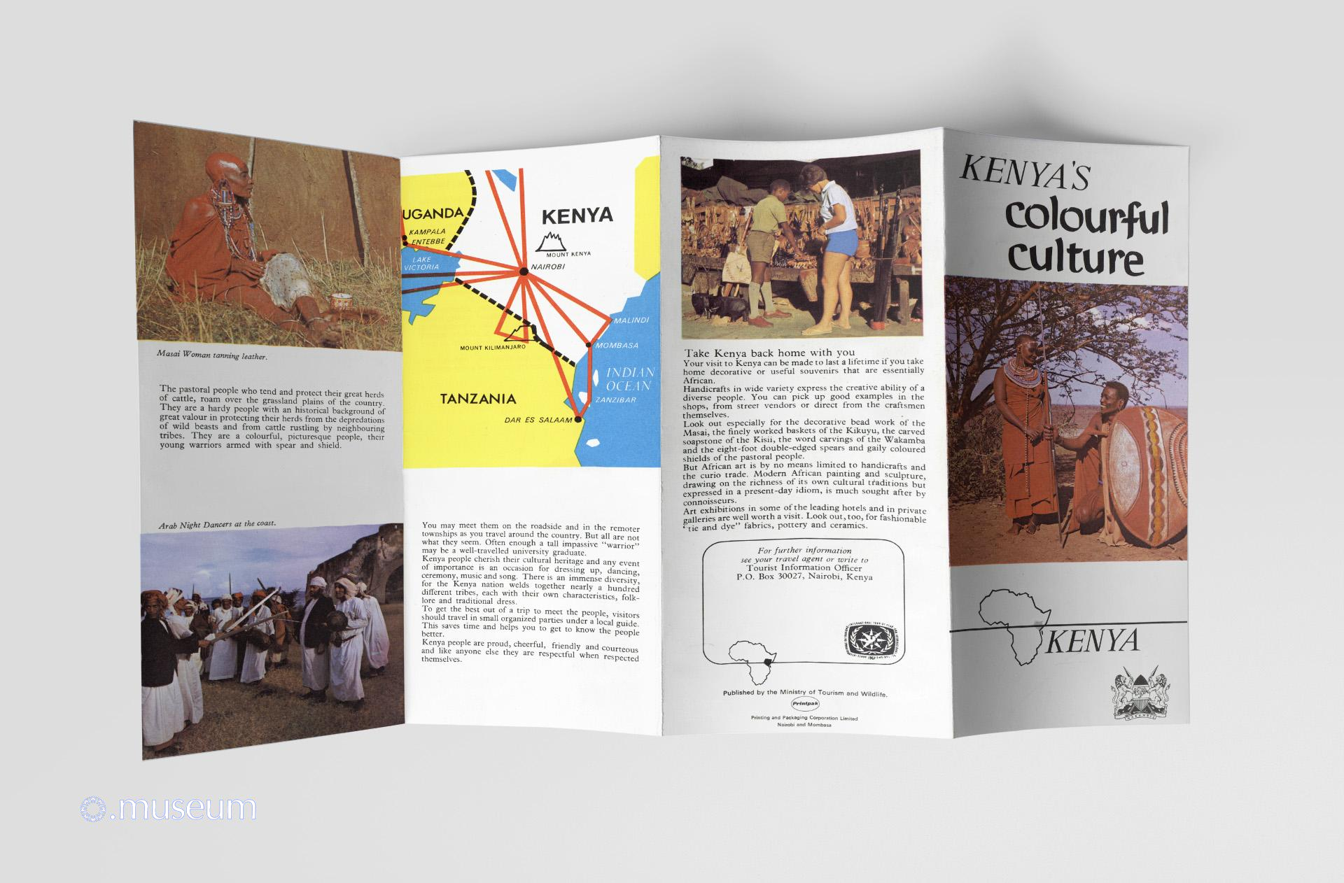 KENYA — Flyer “Kenya’s colorful culture” → Expo67.museum